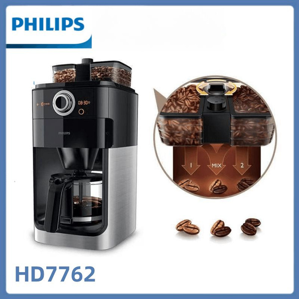 Philips Автоматическая кофемашина HD7762, серебристый, кремовый купить ...