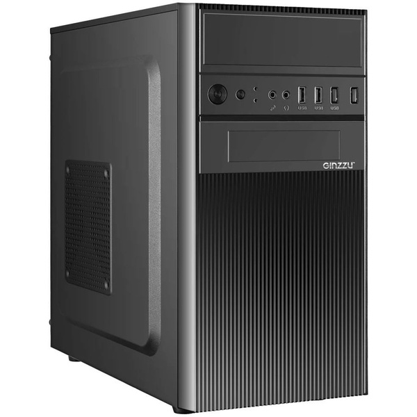 Корпус для ПК черный, mATX, Mini-ITX Ginzzu D 190, без БП - купить с доставкой по выгодным ценам ...