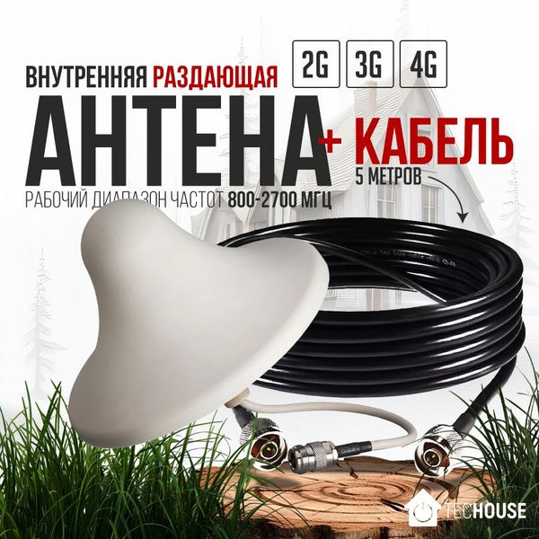 Антенна для усилителя сотовой связи и кабель 5 метров - купить с ...