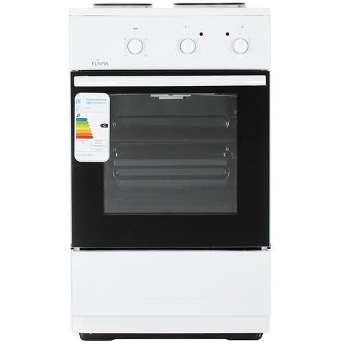 Электрическая плита FLAMA CE 32011 W белый поверхность - эмалированная ...