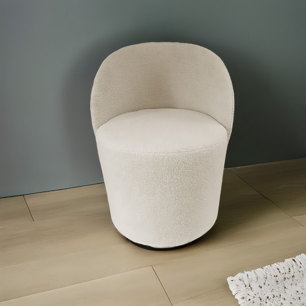 Кресло кс2_белый барашек, 1 шт., 56х56х72 см, Букле купить по доступной ...