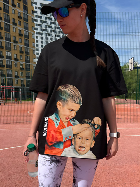 Футболка Kopych'One Wear, размер 54, цвет черный, Хлопок; лайкра ...