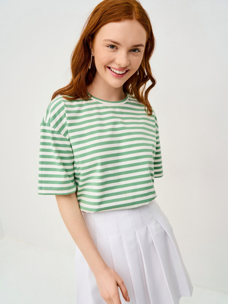 Футболка Avese, размер 48, цвет зеленый, Хлопок - 95%, Лайкра - 5% - купить по выгодной цене в ...