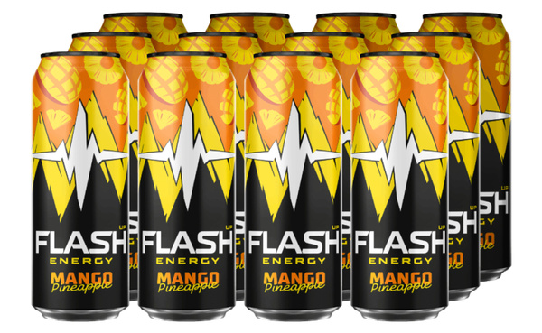 Энергетический напиток Flash Up Energy Mango Pineapple 0,45 л 12 шт ...