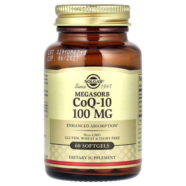 Solgar CoQ-10, 100 мг, 60 капсул / Коэнзим Q10 - купить с доставкой по ...