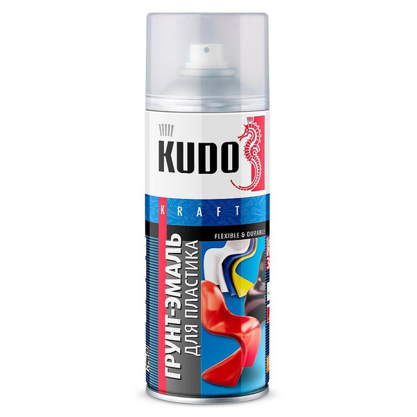 Грунт-эмаль KUDO для пластика КУДО Быстросохнущая, Акриловая, Матовое ...