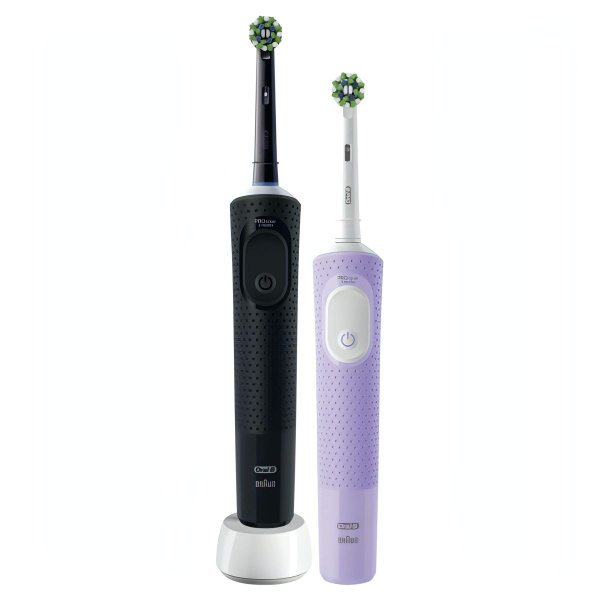 Набор электрических зубных щеток Oral-B Vitality Pro 2 щетки, черная и ...