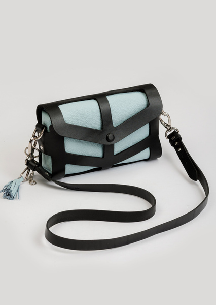 ROBERT DEV. Сумка женская через плечо кросс боди ILLUSION натуральная кожа , голубая купить на ...