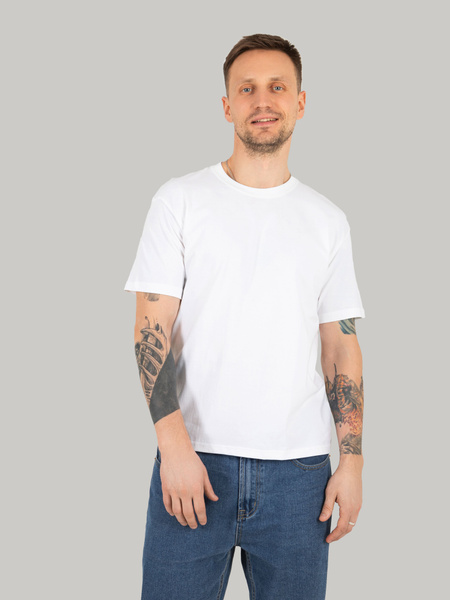 Футболка HI BRO WEAR, размер 52, цвет белый, Хлопок 100% - купить по ...