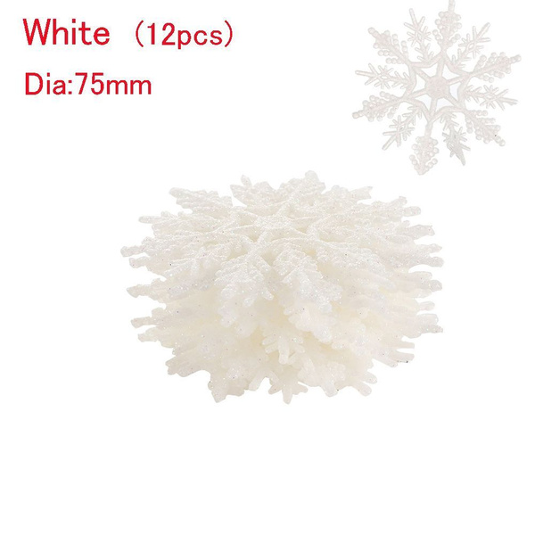 12Pcs 7.5cm Блеск Снежинка купить c доставкой на OZON по низкой цене ...