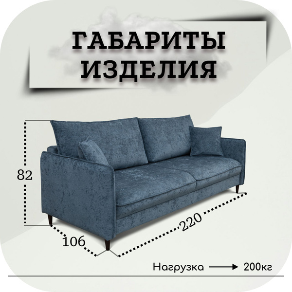 Диван-кровать Fjord, механизм Пантограф, 220х106х82 см - купить по ...