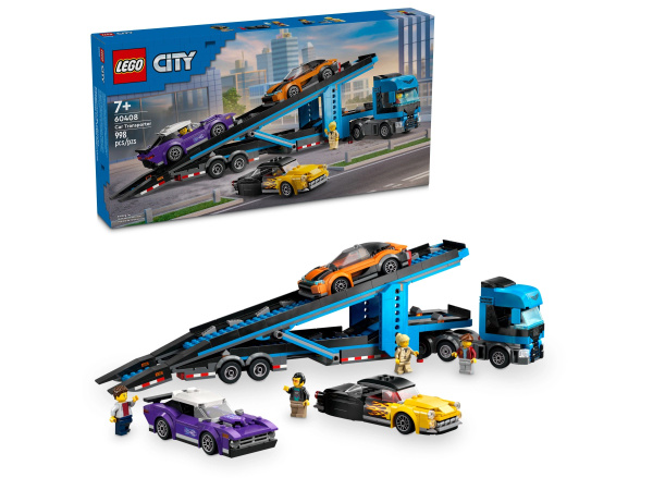 Лего City серия, LEGO 60408 Грузовик-транспортер со спортивными ...