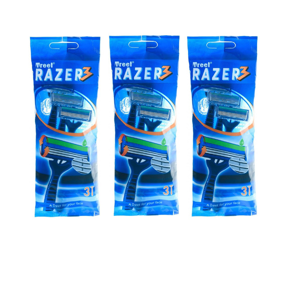 Treet Safety Razor Platinum набор-Т-образная бритва+2 лезвия, 3 уп ...