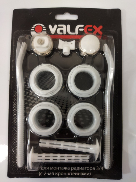 Монтажный комплект для радиатора Valfex Комплект для монтажа радиаторов с 2 кронштейнами 3/4_1 ...