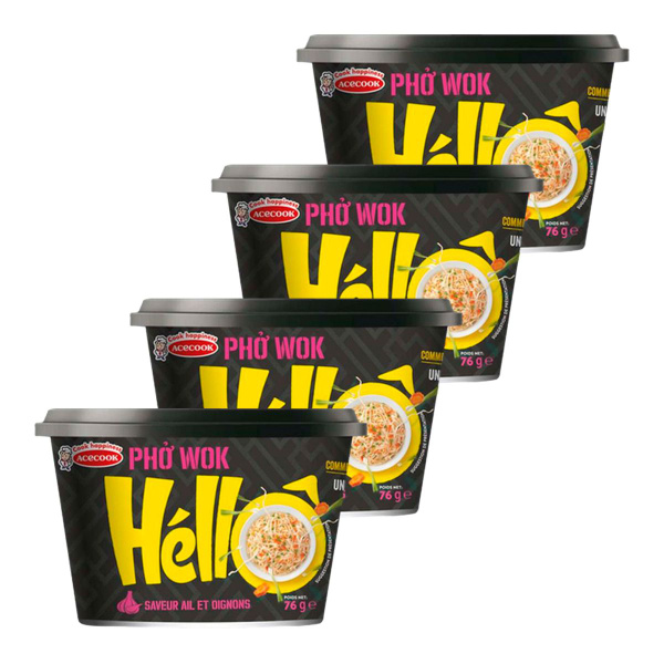 Лапша быстрого приготовления рисовая Hello Rice со вкусом чеснока и ...