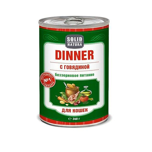 Solid Natura Dinner / Консервы Солид Натура Беззерновые для кошек ...