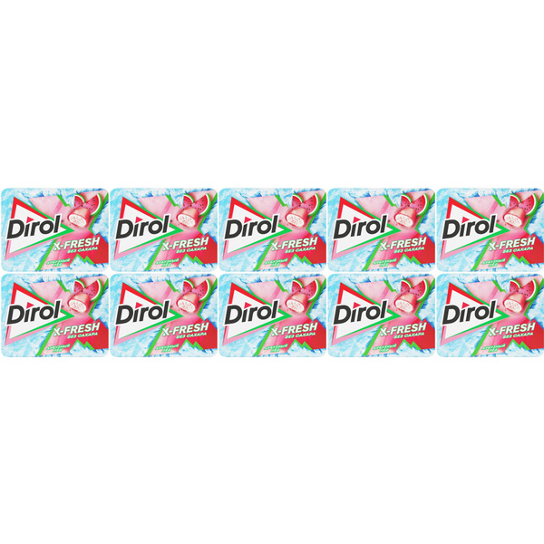 Жевательная резинка Dirol X-Fresh Арбузный лед без сахара 16 г, набор ...