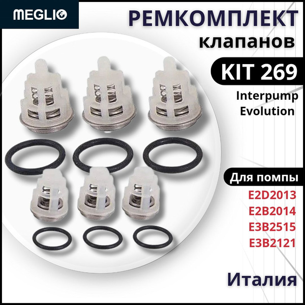 KIT 269 Ремкомплект клапанов для помпы E2D2013, E2B2014, E3B2515, E3B2121 купить на OZON по ...