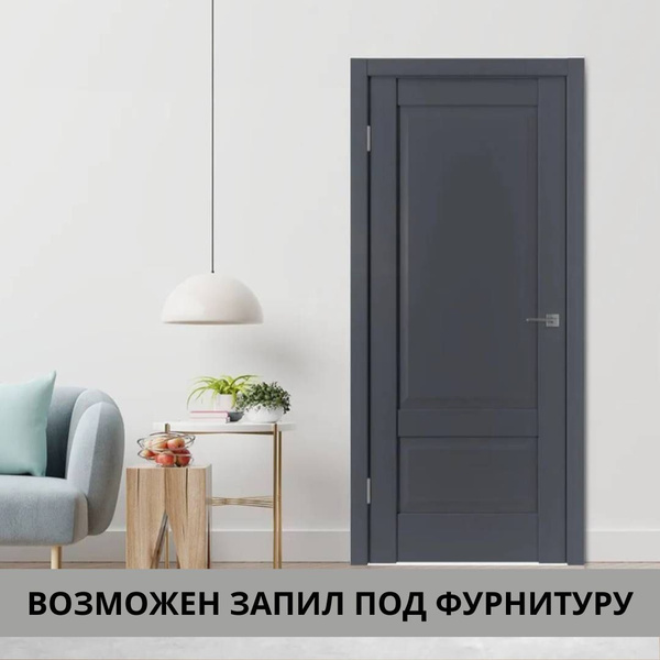 Межкомнатная дверь Alto Р2 Графит 600х1900 глухая (КОМПЛЕКТ С ...