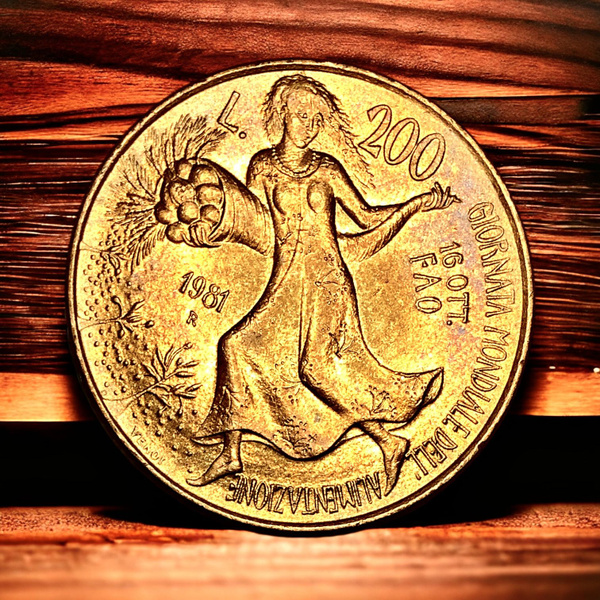 Монета Италия 200 лир 1981 года. ФАО. Люксовое состояние - купить в интернет-магазине OZON с ...