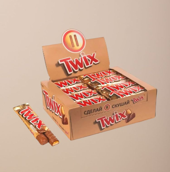 Шоколадный батончик Twix, 40 шт по 55 г - купить с доставкой по выгодным ценам в интернет ...