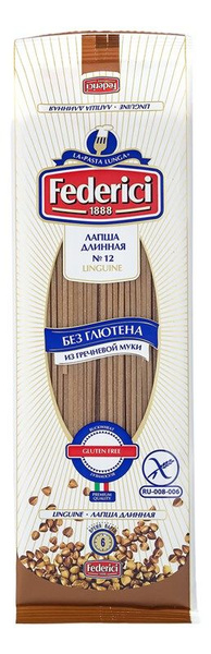 Лапша из гречневой муки Federici 12 длинная без глютена, 250г купить на ...