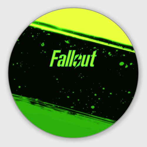Fallout toxic line КРУГЛЫЙ Коврик для мыши - купить с доставкой по ...