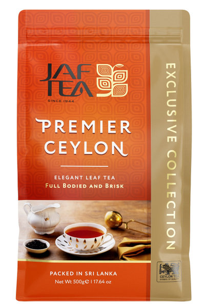 Чай цейлонский JAF TEA "Premier Ceylon" чёрный листовой, сорт FBOP, 500 ...