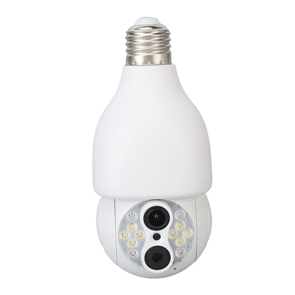 Двухлинзовая камера безопасности Bulb 1080P с ночным видением и Wi-Fi ...