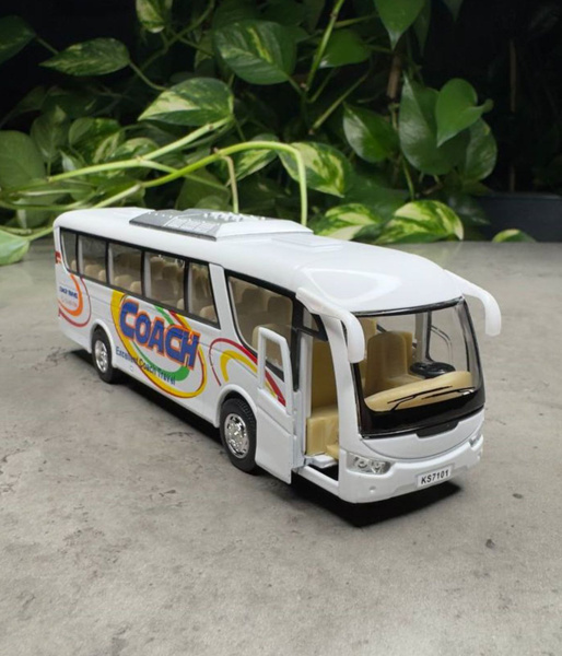 Машинка металлическая Туристический автобус Coach KinsFun 17,5 см ...
