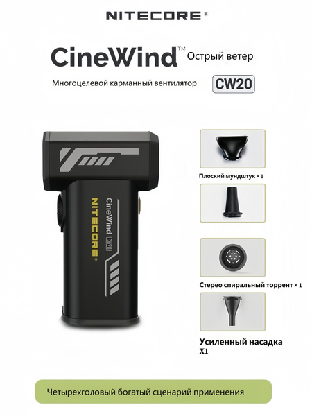 NITECORE CW20 Многофункциональный карманный фотовентилятор Canon Sony Короткое видео кемпинг ...
