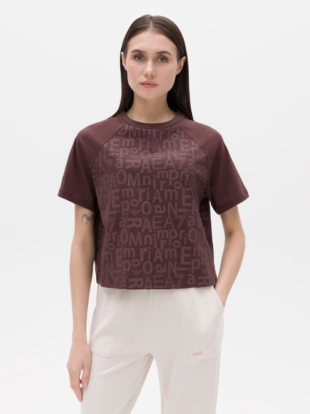 Футболка EA7, размер 44, 46, цвет горький шоколад, Хлопок 100% - купить по выгодной цене в ...