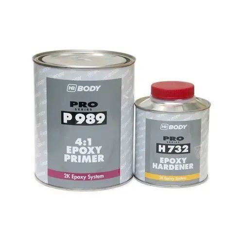 Грунт эпоксидный HB BODY P989 4:1 EPOXY PRIMER (1л+0,25л) серый КОМПЛЕКТ с отвердителем купить ...