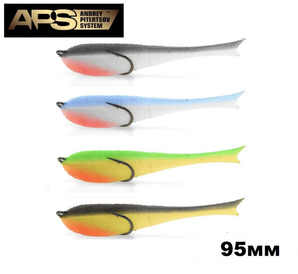 Поролоновая рыбка APS 95 мм цв. #SET-1 (4шт) / Поролон Питерцова на ...