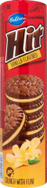 Печенье Hit Bahlsen с нежной начинкой со вкусом ванили, 220 г, 1 шт ...