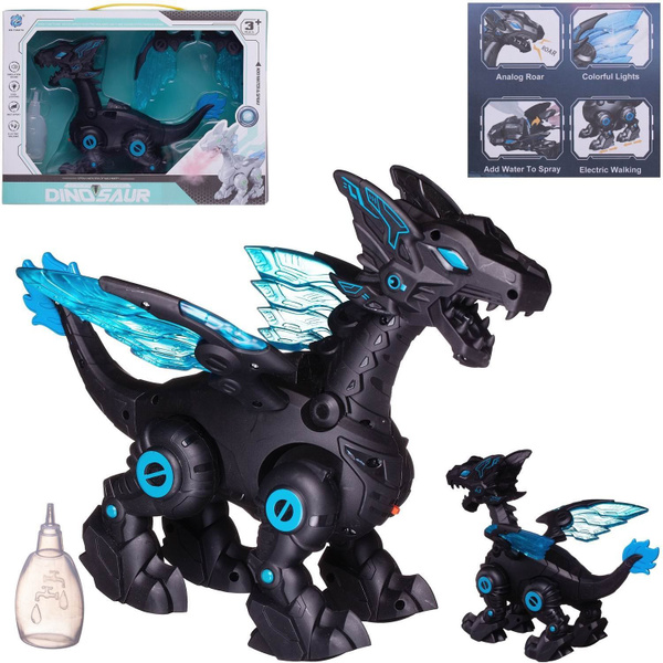 Робот Junfa Дракон Огнедышащий черный,пар,движение,свет,звук купить на OZON по низкой цене ...