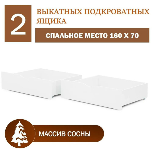 Выкатной ящик (белый) 2 шт. купить на OZON по низкой цене (1780752074)