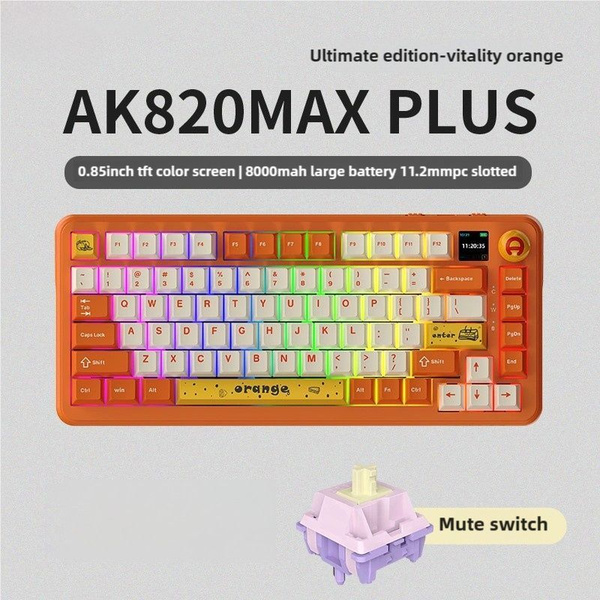 Ajazz Игровая клавиатура AK820 MAX, оранжевый купить на OZON по низкой ...