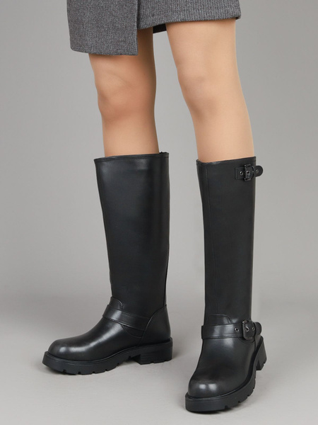 Сапоги Женский Instreet, размер 39 черный Зима 4 Толстый каблук Россия ...