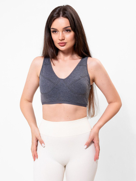 Топ-бюстье Женский OTS, размер 115C серый Хлопок Турция купить c доставкой на OZON по низкой ...