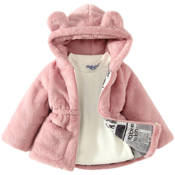 Куртка Девочки, Мальчики Молния пудровый круглый Политекс, размер 38 Длинный куртка-рубашка Зима ...