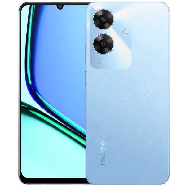 Смартфон realme Note 60 RMX3933 128 ГБ 6 ГБ Голубой IPS 2 SIM купить c ...
