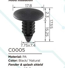 Клипса крепежная автомобильная, 10 шт. купить c доставкой на OZON по ...