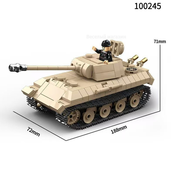 100248,Тяжелый танк КВ-2,минифигурка из строительных блоков,собранная игрушка,совместимая с Лего ...