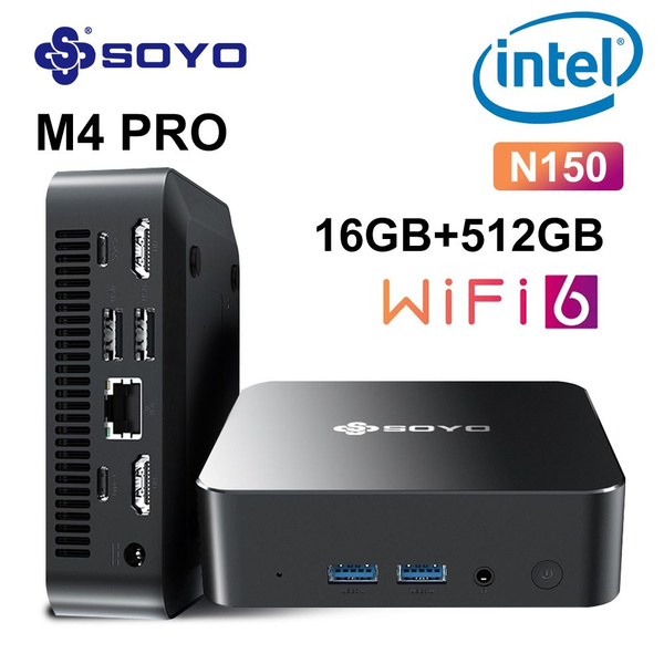 SOYO Мини-ПК M2 Plus (Intel N150, RAM 16 ГБ, SSD 512 ГБ, Intel HD Graphics, Windows), Мини ПК M4 ...