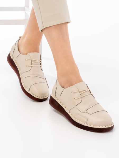 Туфли Женский Covani Натуральная кожа, размер 39 Без каблука 8 слиперы Россия Шнурки ...