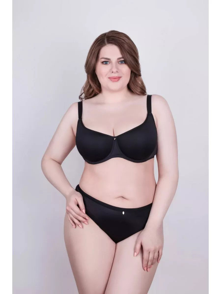 Бюстгальтер Женский Milavitsa формованная чашка, размер 90D черный Полиамид, Эластан Вечерний ...