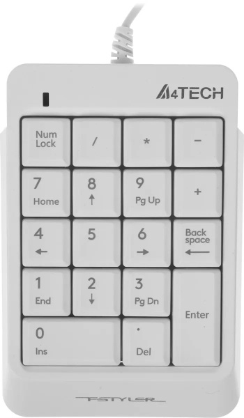 Числовой блок A4TECH Fstyler FK13P, USB, без русского алфавита, белый fk13p white купить на OZON ...