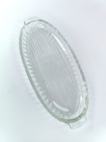 Редкая антикварная селедочница (тяжелая 652 г) / 1961-1963 гг. Дятьковский хрустальный завод ...