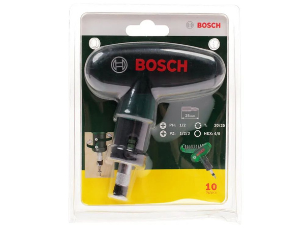 Карманная отвертка с 10 битами Bosch 2607019510 купить на OZON по ...
